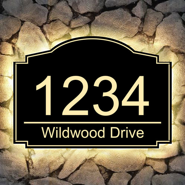 Vintage Address Plaque Led Light House Number Address Street Numbers L ...