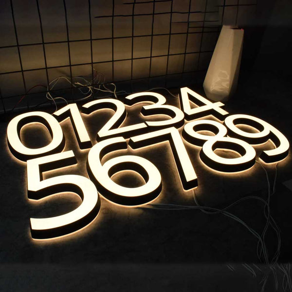 Acrylic Led House Numbers Front & Back Light 3D Address Numbers – Cozyle