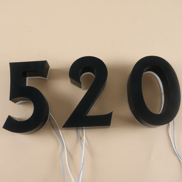 Awesome Modern Horizontal House Lighted Numbers Illuminated Outdoor Ad ...