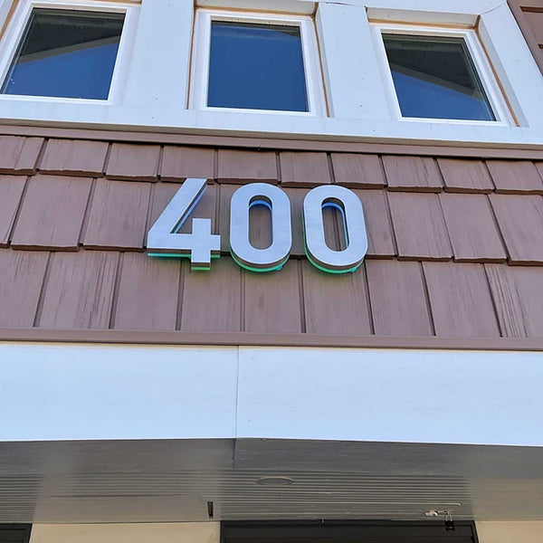 Illuminated House Number 3D Metal Address Numbers Back Lighting – Cozyle