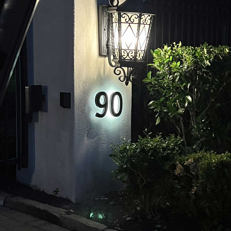 Illuminated House Number 3D Metal Address Numbers Back Lighting – Cozyle
