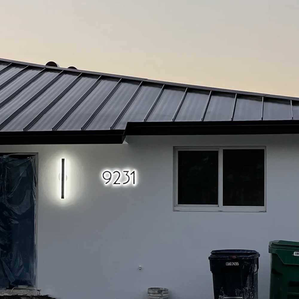 Lighting House Numbers Steel Led Bright Address Numbers – Cozyle