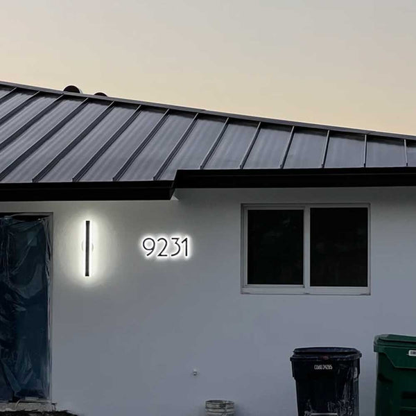 Backlit House Numbers Metal Led Backlit Modern Address Number – Cozyle