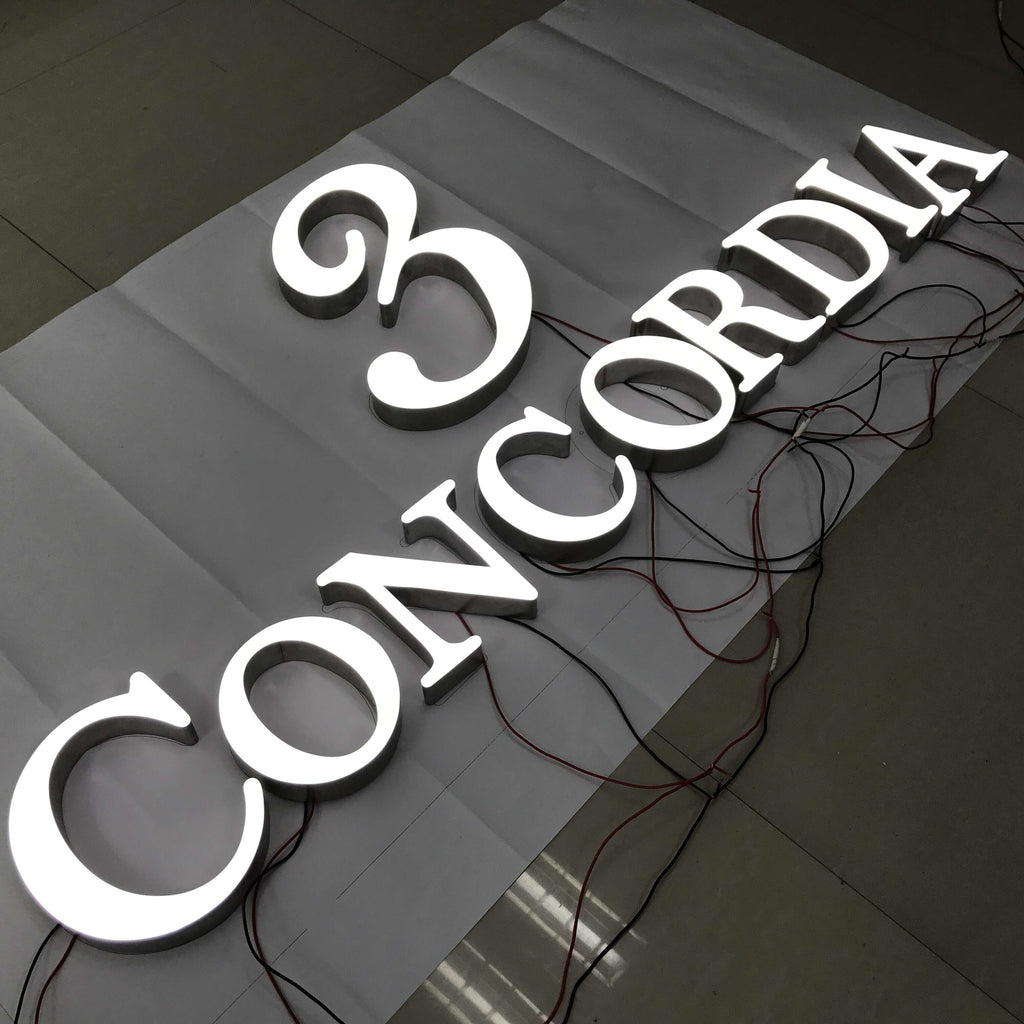 Illuminated Address Numbers Led Front Lighting Big Size 3D Building Ad ...