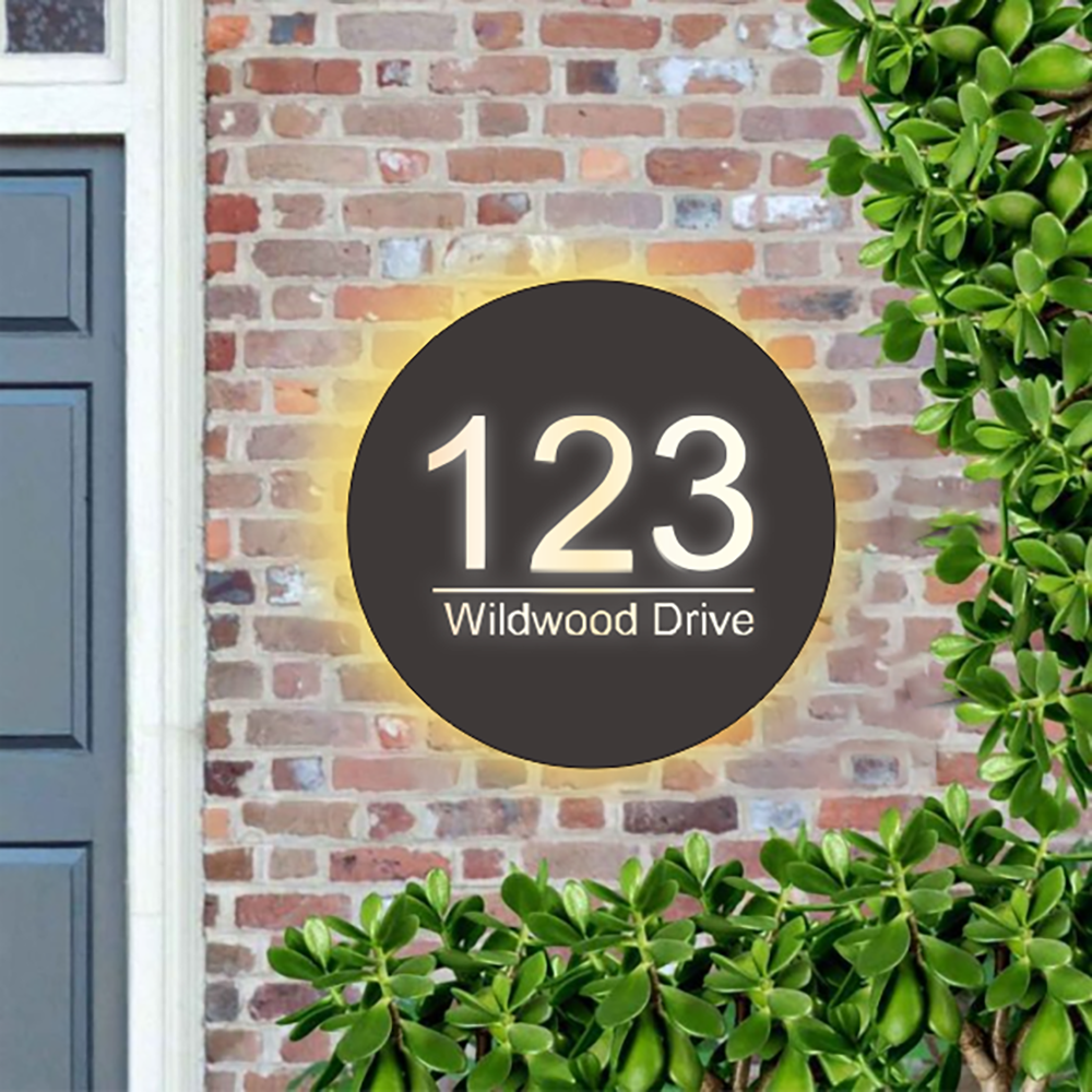 Illuminated Address numbers Plaque Glow in the dark – Cozyle