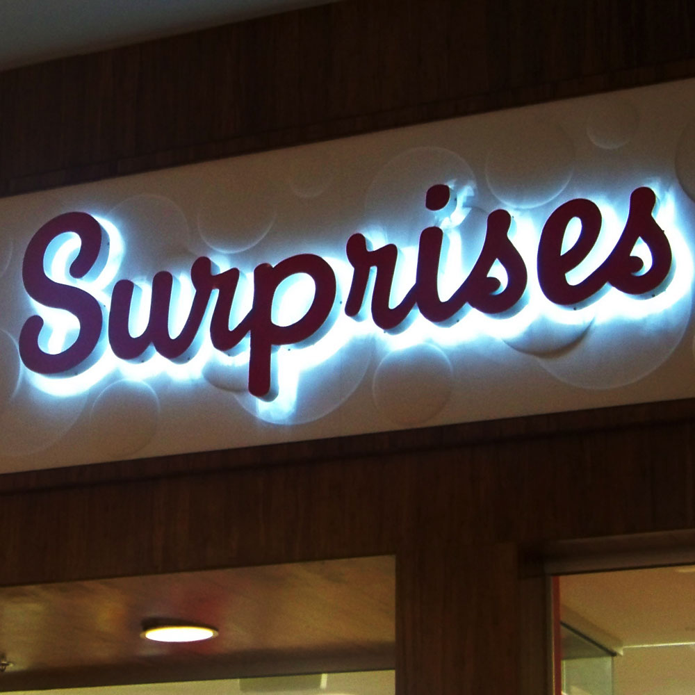 3D Led Sign Backlit Letters Halo Metal Letters for Hotel Lobby Villa ...