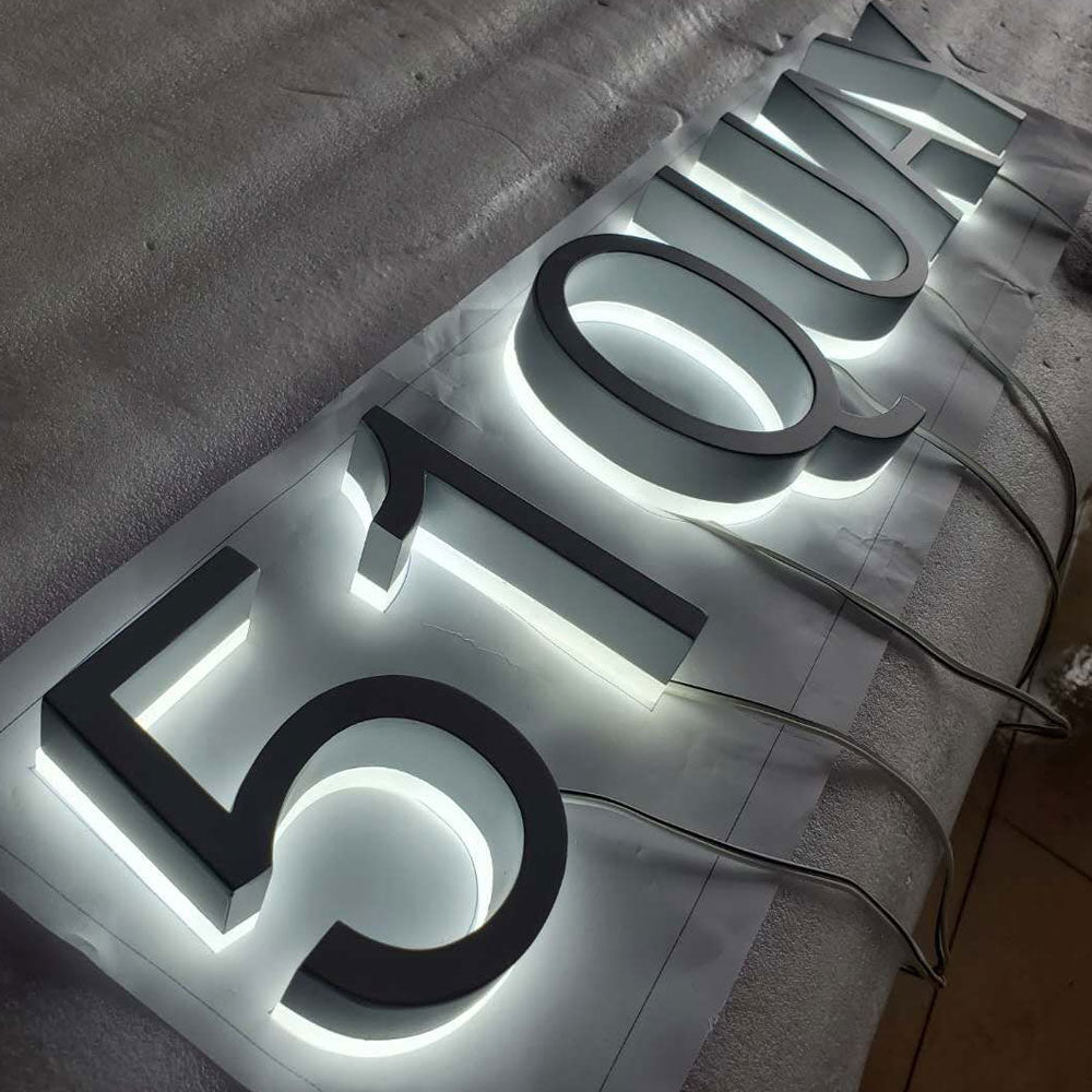 illuminated stainless steel letters Channel letters signs for Advertis ...